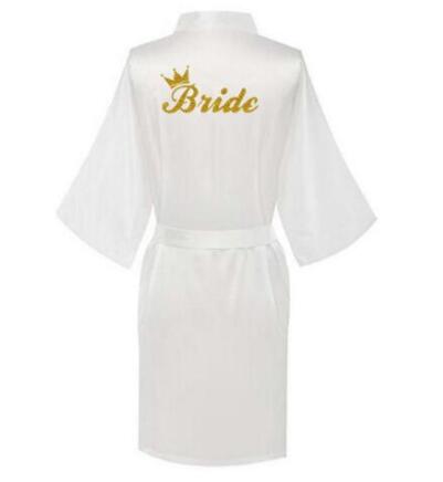 Rose Gold Bride Gown Satin Robe Bachelorette Party – Top Notch Designs USA