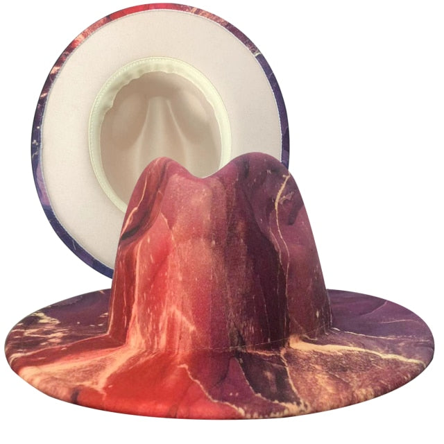 Tie Dye Marble Fedora Hat – Top Notch Designs USA