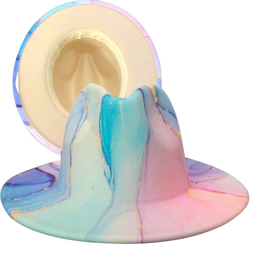 Tie Dye Marble Fedora Hat – Top Notch Designs USA